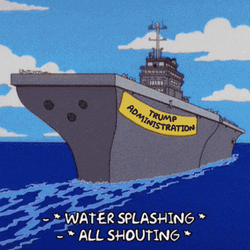 The Simpsons Kids Riot Jump On The Sea GIF | GIFDB.com