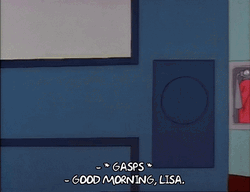 The Simpsons Ms. Hoover Good Morning Cartoon GIF | GIFDB.com
