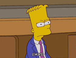 The Simpsons Sitcom Bart Simpson Realization Shocked GIF | GIFDB.com