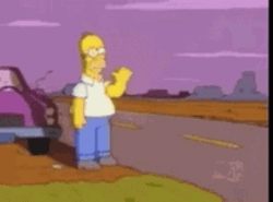 The Simpsons Waving Goodbye GIF | GIFDB.com