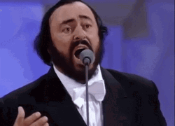 The Three Tenors Luciano Pavarotti Italian Singer GIF | GIFDB.com