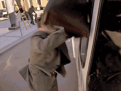 The Truman Show Truman Burbank Chasing Bus GIF | GIFDB.com