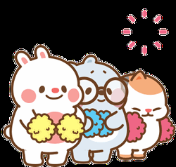 Three Amigos Hamster Rabbits Cheering Pom Poms GIF | GIFDB.com
