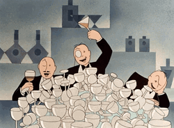 Three Drunk Animated Men Party Time GIF | GIFDB.com