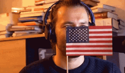 Tilo Jung Waving Paper Us Flag GIF | GIFDB.com