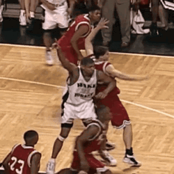 Tim Duncan David Robinson Block GIF | GIFDB.com