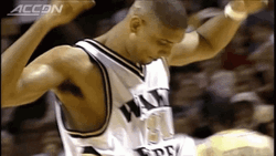 Tim Duncan High Five Wake Forest GIF | GIFDB.com