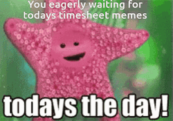 Timesheet Excited Pink Starfish GIF | GIFDB.com