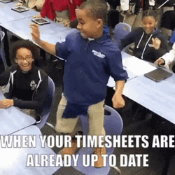 Timesheet Little Boy Table Top Happy Dance GIF | GIFDB.com