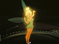 Tinkerbell Fairy Looking Herself At The Mirror GIF | GIFDB.com
