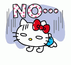 Tired Hello Kitty No Cute Animated GIF | GIFDB.com
