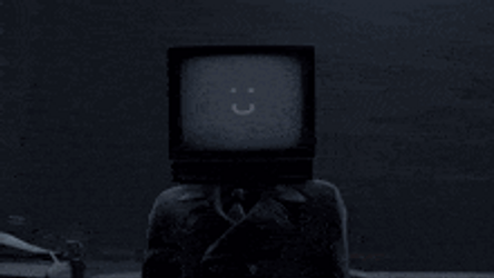Titan Tv Man Smiley Face Loop GIF | GIFDB.com