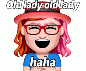 Laughing Old Lady Avatar GIF | GIFDB.com