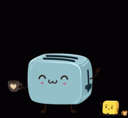 Cute Cartoon Toast Bread GIF | GIFDB.com