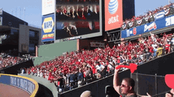 Atlanta Braves Tomahawk Chop Stadium GIF | GIFDB.com