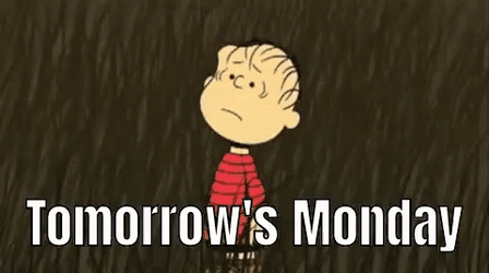 Tomorrow Is Monday Sad Charlie Brown GIF | GIFDB.com