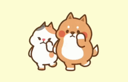Tonton And Yuta Stickers Cat Dance GIF | GIFDB.com