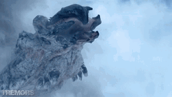 Tremors Arctic Graboid Emerging From Snow GIF | GIFDB.com