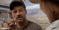 Tremors Thinking Fred Ward Smoking GIF | GIFDB.com