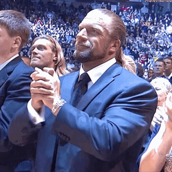 Triple H Big Grin Applauding GIF | GIFDB.com