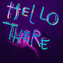 Trippy Hey There Sign GIF | GIFDB.com