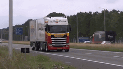 Trailer Delivery Truck Highway Speeding GIF | GIFDB.com