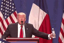 Trump Water Bottle Throw GIF | GIFDB.com