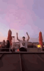 Turn Up Raising Two Hands Dance GIF | GIFDB.com