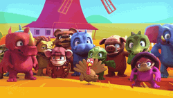 Turtle Dancing With Other The Animasks Characters GIF | GIFDB.com