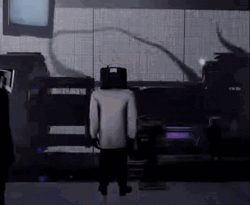 Tv Man Blank Screen Looking Back GIF | GIFDB.com