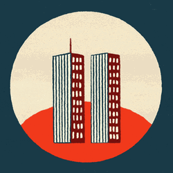 Twin Towers Falling Flipping Disc GIF | GIFDB.com