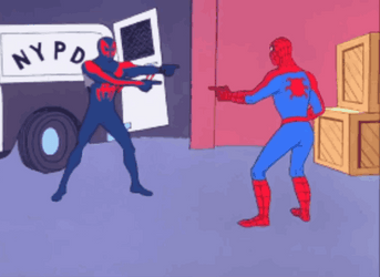 Two Spiderman Face Off Meme GIF | GIFDB.com
