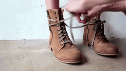 Tying Boots Shoelaces GIF | GIFDB.com
