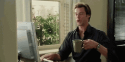 Jim Carey Typing Fast Drinking GIF | GIFDB.com
