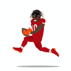 Tyreek Hill Walking Graphic Art GIF | GIFDB.com
