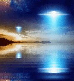 Ufo Night Sky Blue Lights GIF | GIFDB.com
