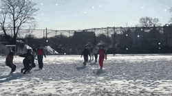 Ultimate Frisbee Winter Snow GIF | GIFDB.com
