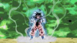 Ultra Instinct Goku Powering Up GIF | GIFDB.com