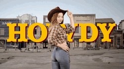 Uncle Howdy Woman Posing GIF | GIFDB.com