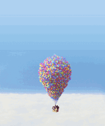 Up House Floating Above Clouds GIF | GIFDB.com
