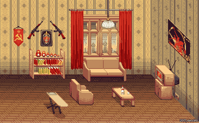 Ussr Icons Room Pixel Art GIF | GIFDB.com