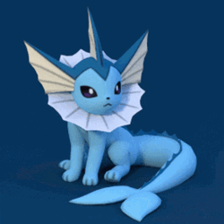 Vaporeon Water Pokemon Tail Flapping GIF | GIFDB.com