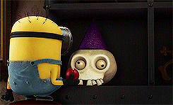 Vector Oh Yeah Minion Playing With Skull GIF | GIFDB.com