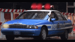 Vibrant Blue Police Car Open Lights GIF | GIFDB.com