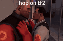 Video Game Tf2 Medic And Heavy Kissing GIF | GIFDB.com