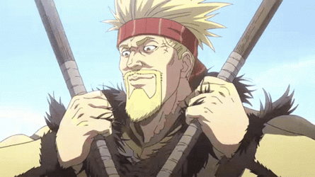Vinland Saga Thorkell Removing Cloth GIF | GIFDB.com
