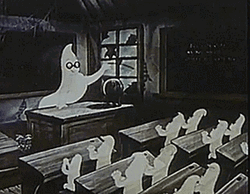 Vintage Halloween Ghost School GIF | GIFDB.com