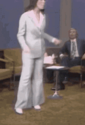 Vintage Lady Doing Getting Sturdy Steps GIF | GIFDB.com