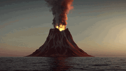 Volcano Eruption Sea GIF | GIFDB.com