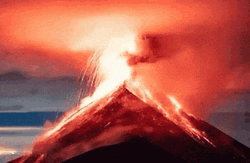 Volcano Hot Lava Flowing GIF | GIFDB.com